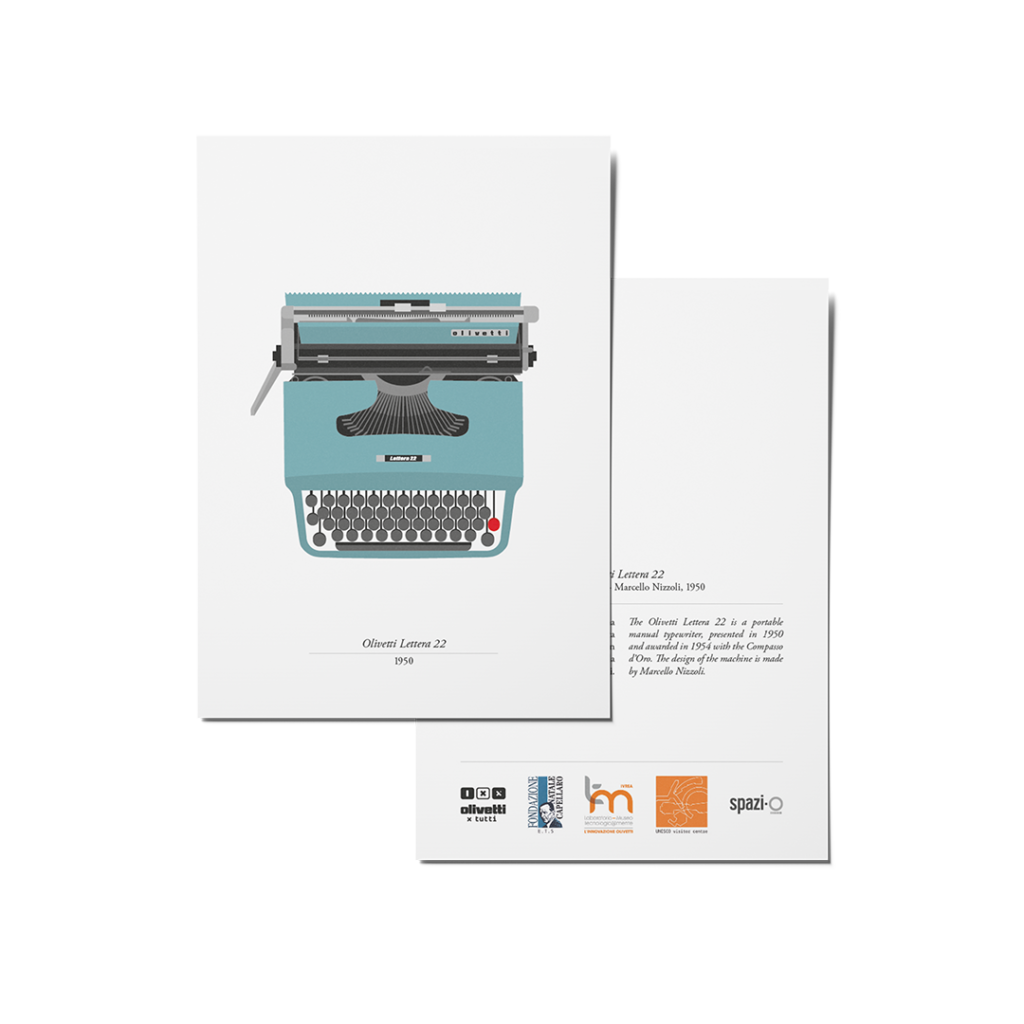 Cartolina Olivetti Lettera 22 - olivettipertutti